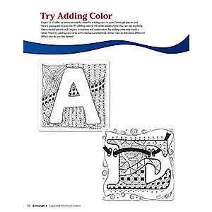 Zentangle 8, Expanded Workbook Edition: Monograms, Alphabets, and 40 All-New Tangles (Design Originals) How to Embellish Letters, Monograms, Cards, Stationery, Gifts, and More with Beautiful Designs