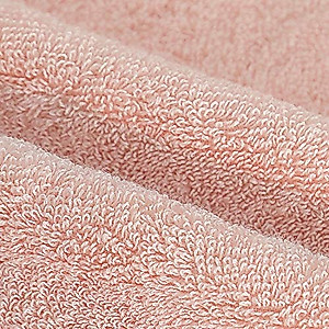 PiccoCasa Hand Towels 2-Pack 100% Cotton Ring Spun Highly Absorbent Soft Luxury Hotel & Spa Quality Hand Towel for Bathroom 13 x 29 Inches, Pink