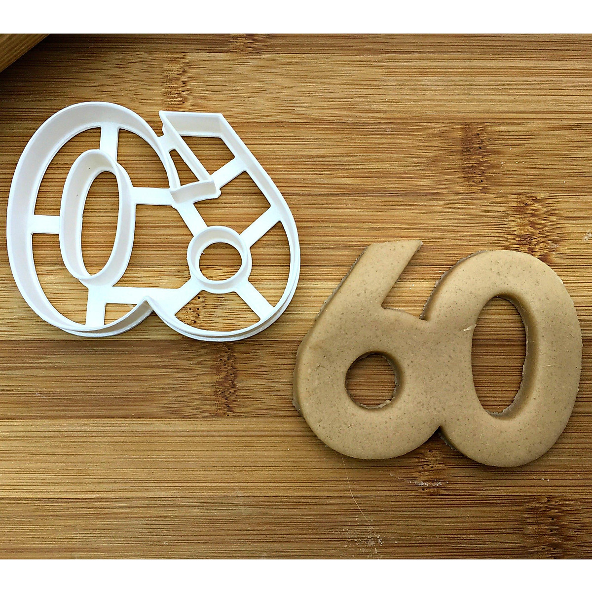 Sweet Prints Inc Number 60 Cookie Cutter - Dishwasher Safe (3.5" tall)