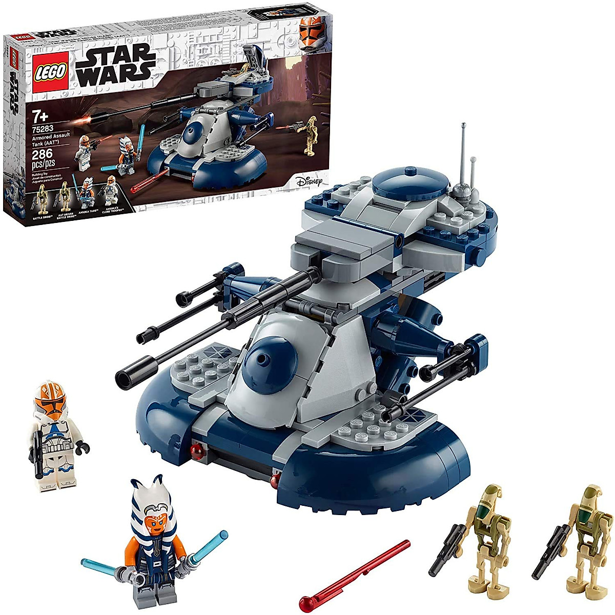 LEGO Star Wars: The Clone Wars Armored Assault Tank (AAT) 75283 Building Kit, Awesome Construction Toy for Kids with Ahsoka Tano Plus Battle Droid Action Figures (286 Pieces)