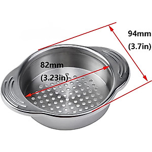 Antrader 4.5- Inch Stainless Steel Strainer, Kitchen Colander for Straining, Draining & Rinsing