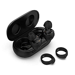 Rayker Ear Tips Kit for Galaxy Buds SM-R170 Headphone, 3 Pairs Ear Hooks & 3 Pairs Ear Tips Kit, Soft Silicone, in Case, for SM-R170 Galaxy Buds, 3+3 Pairs, Black