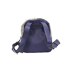 Love Moschino Women's Logo Print Blue Backpack Bag