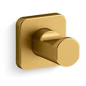 Kohler 23529-2MB Parallel Robe Hook, Vibrant Brushed Moderne Brass