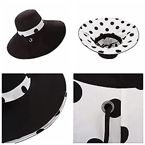 Ayliss Women's Wide Birm Sun Hat Foldable Floppy Hat Reversible Summer Beach Roll up Cap Sun Hat Packable UV Protection (Black)