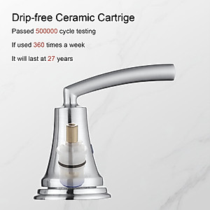 RKF Faucet- Replacement Lever Handles with Valve Faucet Accessory Faucet Parts Faucet Kit Brushed Nickel B023