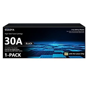 (with Chip) 30A Black Toner Cartridge CF230A 1 Pack CF230A 30A Black Ink Remanufactured Replacement for HP30A CF230A Toner 30X CF230X for Laser Pro M203 Series, Laser Pro MFP M227fdn, M227fdw Printer