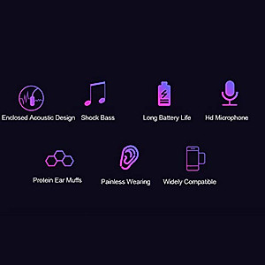 Wireless Headphones, Bluetooth 5.0 Earpiece, Wireless Over Ear Headset Noise Canceling Foldable Gaming Headsets with Microphone for PC Office Phone Call(Black)