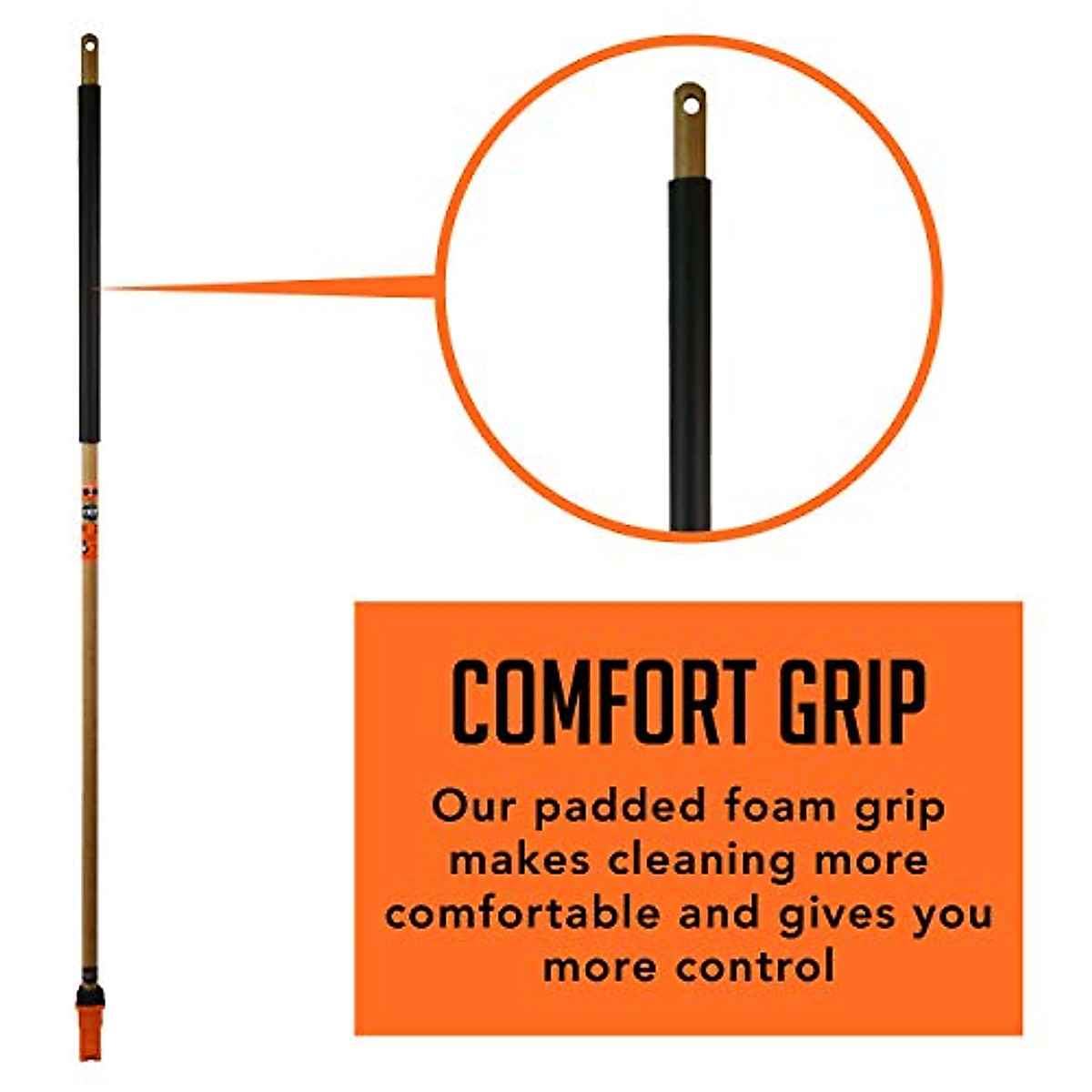 SWOPT 24” Premium Multi-Surface Push Broom Head — Cleaning Head Interchangeable with All SWOPT Cleaning Products for More Efficient Cleaning and Storage — Indoor and Outdoor Push Broom