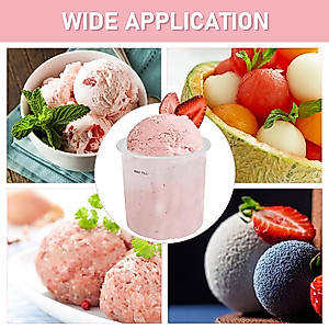 Ice Cream Pints Cup 4pcs Creami Pint Containers with Ice Cream Spoon Pint Containers Compatible fit ninj-a creami containers, creami pints for N C301 N C300 N C299AMZ Series(as shown)