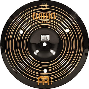 Meinl Cymbals Classics Custom Dark 12" Trash Stack Cymbal for Drum Set, Pair — Made in Germany — B12 Bronze, 2-Year Warranty (CC-12DASTK)