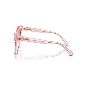 SWAROVSKI SK6020 Sunglasses, Transparent Pink To Clear/Gradient Violet, 55 mm