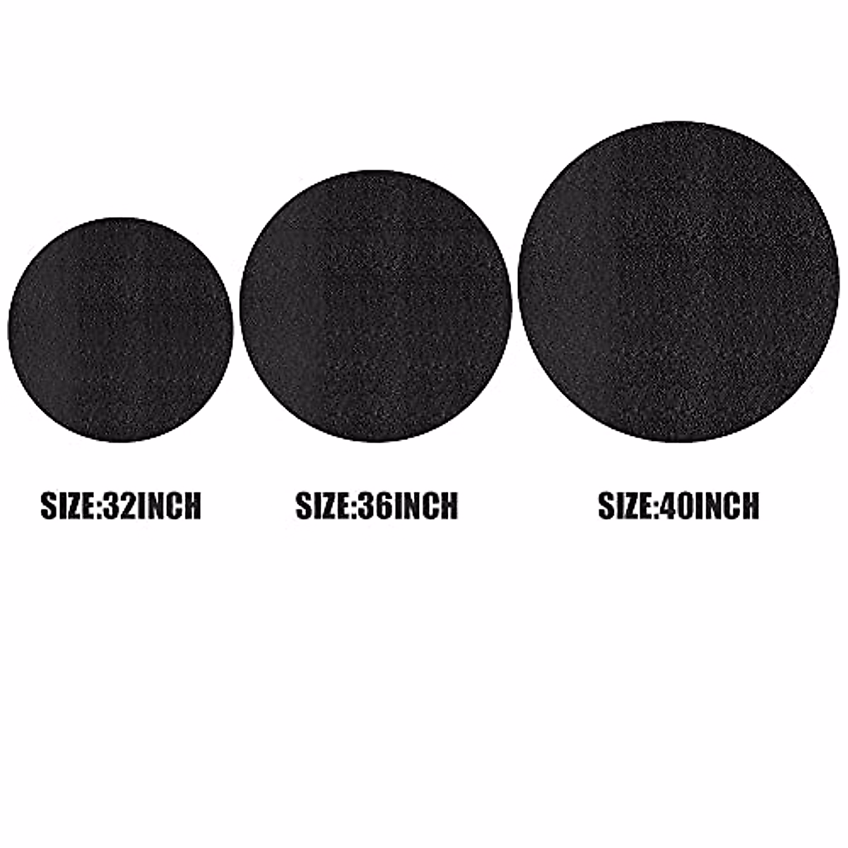 Yuhoo Round Fire Pit Mat, 40 inch Patio Fireproof Mat, Fireproof Pad Heat Deflector BBQ Floor Protective Mat, Reusable Deck Protector for Wood Burning&Gas Fire Pit Pad, BBQ Smoker(Size:40inch)