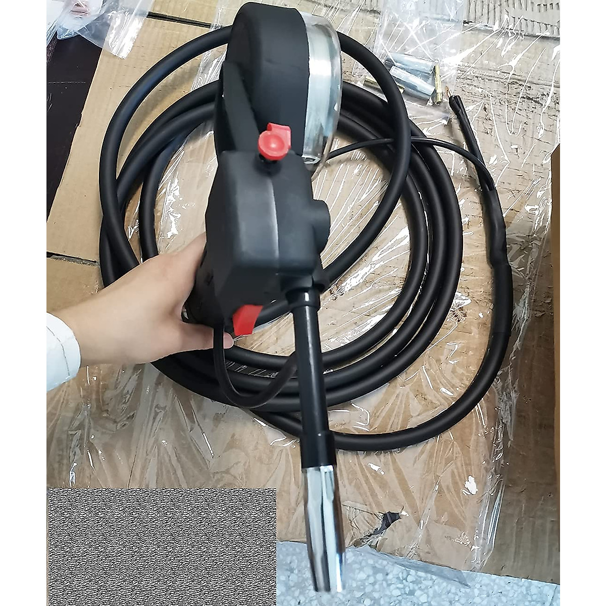 PreAsion 200Amp Aluminum Spool Gun Mig Torch Welding Gun 16.4ft Cables Fit Miller210 Spoolmate 3035 for Aluminum Stainless Steel copper Iron with1.1LB 0.8MM Welding Wire 20 Contact Tips