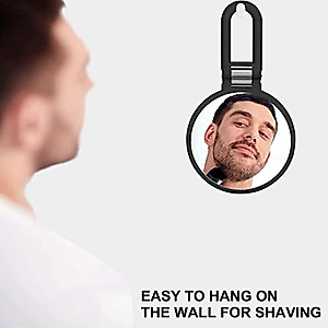 CLSEVXY Magnifying Handheld Mirror Double Sided, 1X 15X Magnification Hand Mirror, Travel Folding Held Adjustable Rotation Pedestal Makeup Desk Vanity