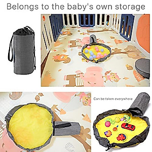 Storage Organizer Basket, Quick storage Collapsible Bin with Rope, for Indoor/Outdoor and Living Room, Nursery, Playroom(S)