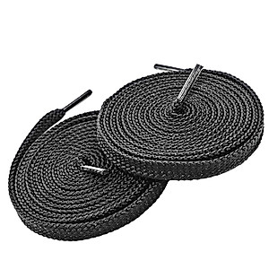 CaseHQ 3 Pair Flat Shoe laces 5/16" Wide Shoelaces for Athletic Tennis Running Sneakers