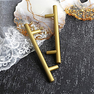 6 Pieces Gold Tray Handles for Resin Tray Molds, Stainless Steel Handles with Screw Sets for Silicone Serving Tray Mold, for Kitchen Cabinet Drawer Pull Handles, 5.9 Inch