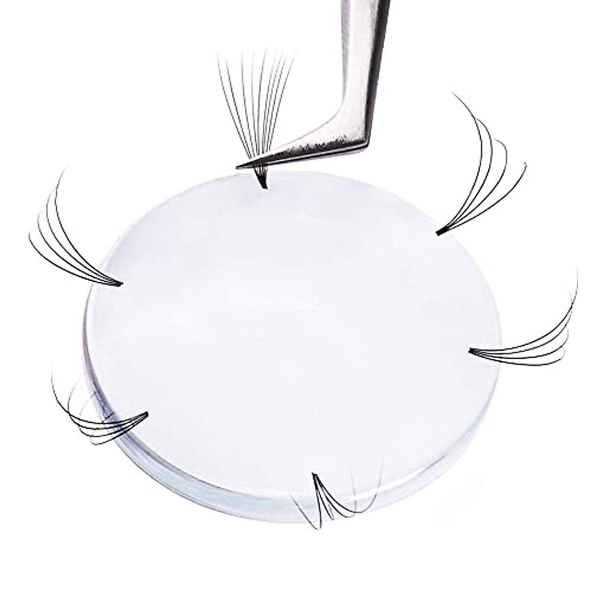 Eyelash Extension Supplies 5 Pcs Easy Fan Lash Pad Pallet Patches GEMERRY Lash Extension Supplies for Beginners Make Fans Blooming Easy Volume Lashes Pallet Tools Eyelash Holder, 3x30mm