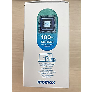 MOMAX USB C Charging Station, 100W GaN USB C Charger with 6.56ft Cord, Fast USB C PD Charger Hub with 2USB-C, 2USB-A, PPS, QC, Desk Charging Station for iPhone14/13/12, MacBook Pro/Air, Laptop, etc