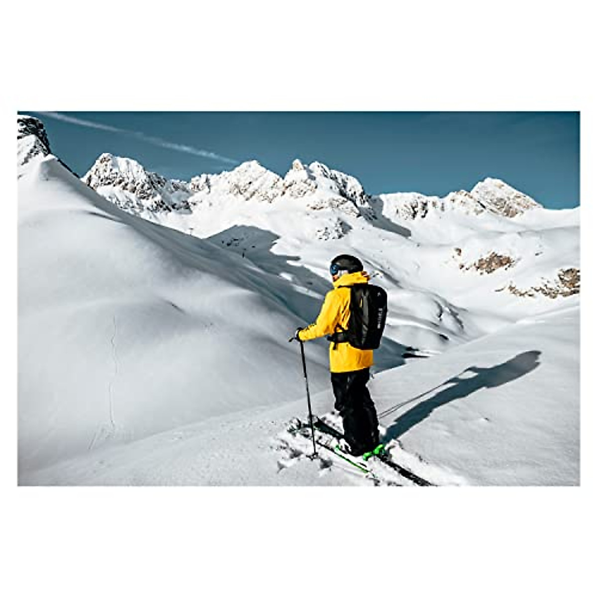 HEAD Kore Unisex Adults Durable All-Mountain Freeride Ski Pole with Adjustable Strap and Steel Tip, Black/White, 125