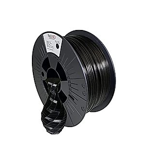 Basics 3D Professional 3D Printer Filament, Black, PLA Bioplastic Composite, 1.75mm, 1.0 Kg, Filament Compatible with Prusa, Creality, FlashForge and Most FDM Printers, Made in USA