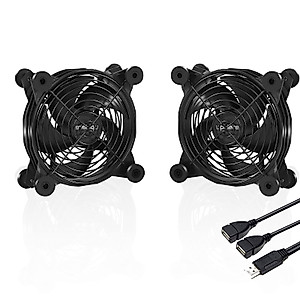 novonest 120mm Fan,USB Powered Fans Quiet computer cooling 5v Fan,Black,for PC/Xbox/Playstation/TV Box etc.,U1203