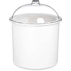 Carlisle FoodService Products Coldmaster Plastic Ice Cream Server and Lid, 3 Gallon, White