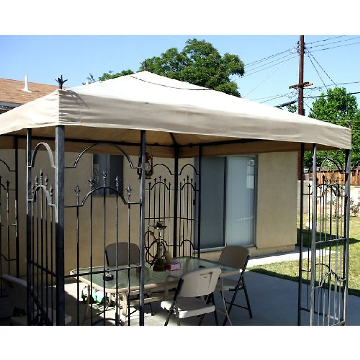 Garden Winds Spears Finial Gazebo Replacement Canopy Top Cover - RipLock 500