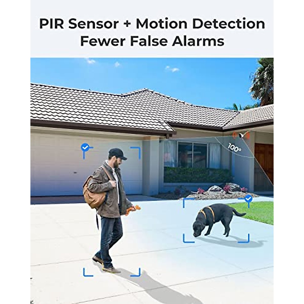 REOLINK Outdoor Security Camera System, 1080p Plug in WiFi Cameras with App for Home, Color Night Vision with Bulit-in Spotlight, 2-Way Talk, Motion Detection, SD Card Storage, Lumus (2 Pack)