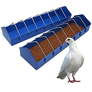 MINYULUA Pigeon Cage Door with 2pc Large Pigeon Feeder and Bird Leg Bands, Pigeon Loft Door for Parrots Bird Poultry Racing Pigeon Supplies, Food Dish Dispenser Tool
