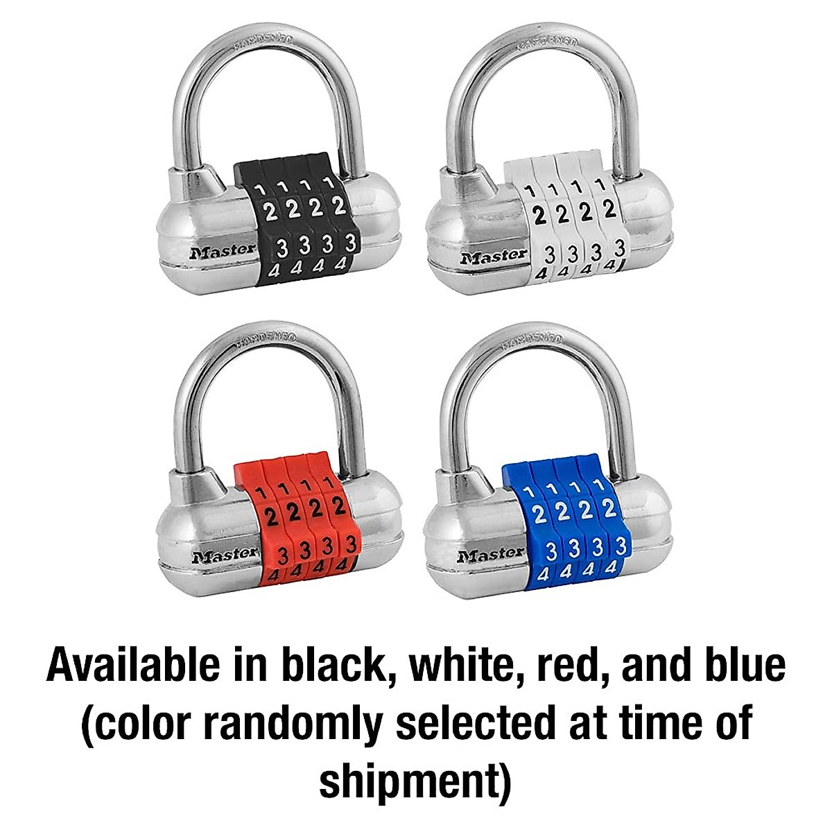 Master Lock Set Your Own Combination Padlock, Gym Locker Locks with Code for Securing Indoor Valuables, Color May Vary, ‎1523D