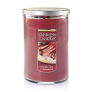 Yankee Candle Large 2-Wick Tumbler Candle, Sparkling Cinnamon & Candle Large Jar Candle Balsam & Cedar