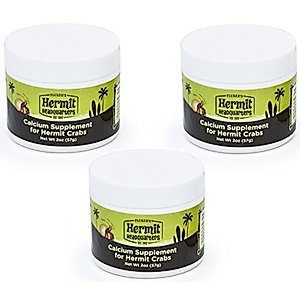 Fluker's Calcium Supplement for Hermit Crabs with Honey Powder, 2-Ounce (3 Pack)