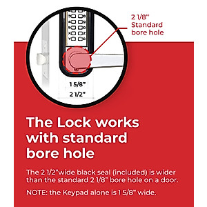 JOUNJIP Mechanical Keyless Combination Lever Handle Door Lock [Flat Spindles] - No Batteries | No Power | No Key Needed (Oil-Rubbed Bronze)