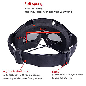 XYOP Professional Motorcycle Motocross Goggles for Men Women ATV Dirt Bike Goggles Windproof Glasses Wide Vision Powersports Goggles Racing Riding Goggles Anti-Fog Scratch Dustproof 2 Pack Clear Lens