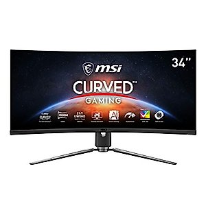 MSI MPG ARTYMIS 343CQR, 34" Gaming Monitor, 3440 x 1440 (UWQHD), VA, 165Hz, FreeSync Premium, HDR 400, HDMI, Displayport, USB C, Tilt, Swivel, Height Adjustable
