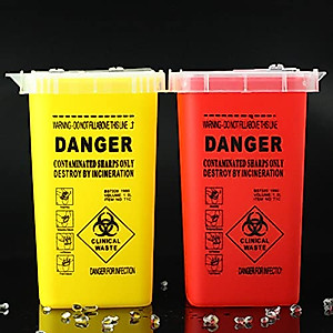 Zerodeko 2Pcs Shaver Recycling Bucket Trash Can Plastic Garbage Can Waste Razor Recycling Bin for Barber Shop Shaver