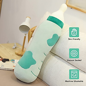 Achwishap Plush Pillow 27.5", Bottle Style Plush Toy Pillow, Long Plush Sleeping Hugging Pillows for Boys Girls Twins, Ace-High Gifts at Birthday (27.5in, Blue)