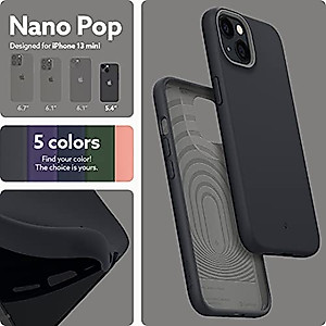 Caseology Nano Pop Silicone Case Compatible with iPhone 13 Mini Case (2021) - Black Sesame