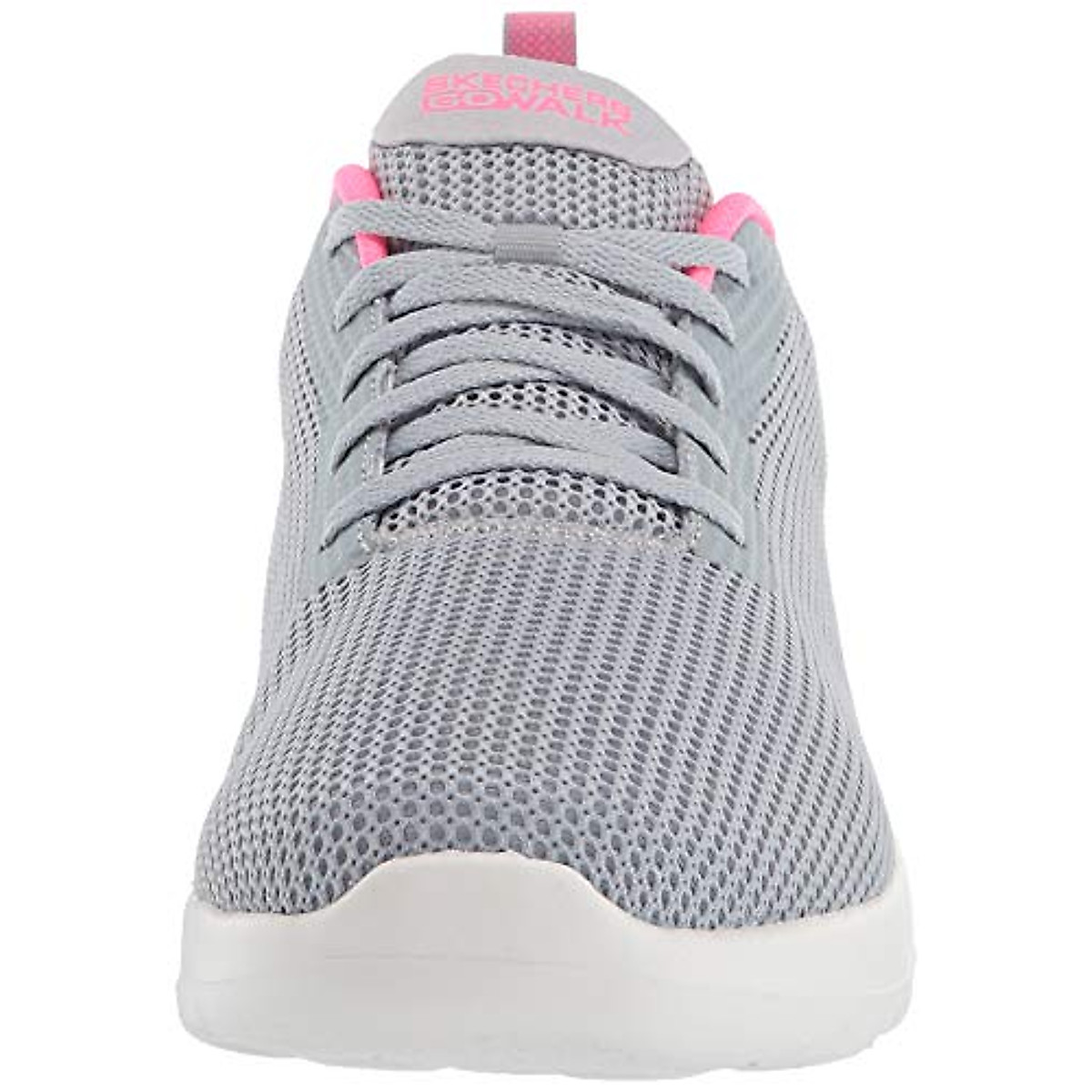 Skechers womens Walking Sneaker, Gray/Pink, 7 US