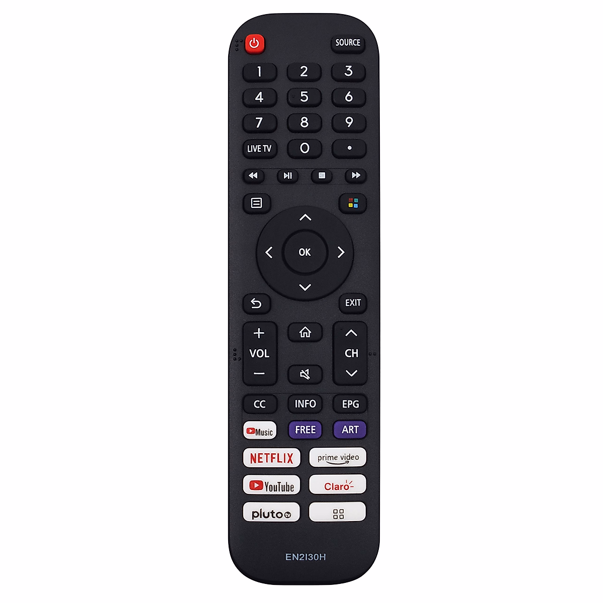 EN2I30H Replaced Remote fit for Hisense TV 43H6G 43H77G 43V6G 43A60G 43A60H 5H6G 55H77G 55V6G 55A60G 55A60H 50H6G 50H77G 50V6G 50A60G 50A60H 50A60GMV 65H6G 65H77G 65V6G 65A60G