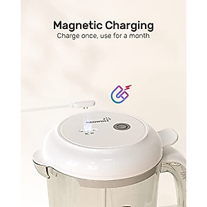 Grownsy Baby Formula Mixer Pitcher 32OZ, Magnetic Charging Electric Formula Mixing Pitcher, Auto Mixing for Formula Powder, Breastmilk, Without Air Bubbles or Lumping, BPA Free, Easy to Clean