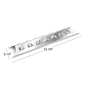 Htanch SN5181(5-pack) 15 3/8 inch Stainless Steel heat plate Replacement for Master Forge 2518-3, 2518LN-LPG, 3218LT, 3218LTM, E3518-LP, L3218, RT2417S Gas Grill