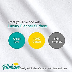 Changing Pad Liner 5 Count Waterproof Baby Diaper Changing Pad Cover 28" X 15" Larger Cotton Flannel Absorbent & Skin-Friendly Portable Changing Pad Liners (Solid Improved Thickness)