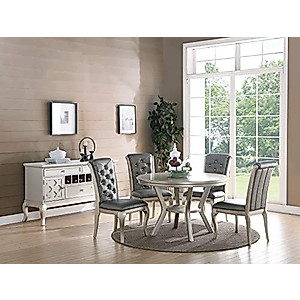 simple relax SR-PDEX-F2150 Dining Table, Antique Silver