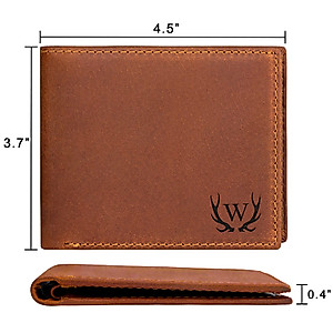 kullder Custom Wallet for Men Personalized Gift Mens Engraved Leather Wallet Gifts for Husband, Dad, Son Birthday, Christmas, Anniversary, Fathers Day Gift Idea for Him