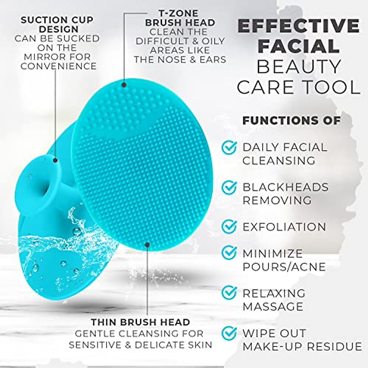 4 Pack Silicone Face Scrubbers, Face Brush, Face Cleansing Brush, Face Scrub Brush, Face Cleanser, Facial Scrubber Exfoliating Face Scrubber for Women Face Wash Brush Face Exfoliator Tool Facial Brush