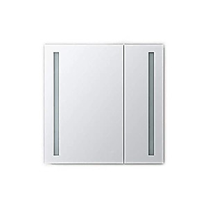 AQUADOM Royale Basic 30in x 30in x 5in LED Medicine Mirror Cabinet Recessed Surface Mounted, Dimmer, Touch Screen Button