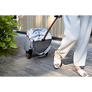 reisenthel carrycruiser - Portable Shopping Trolley with Sturdy Aluminium Frame, Shoulder Strap and Removable Mesh Inner Pocket - Made of Water Resistant Material, Sky Rose, Bohemian